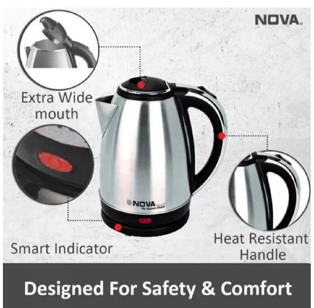 NOVA Electric Kettle 2 Liter for Make tea, coffee and Hot water - Electric Kettle - Electric ...