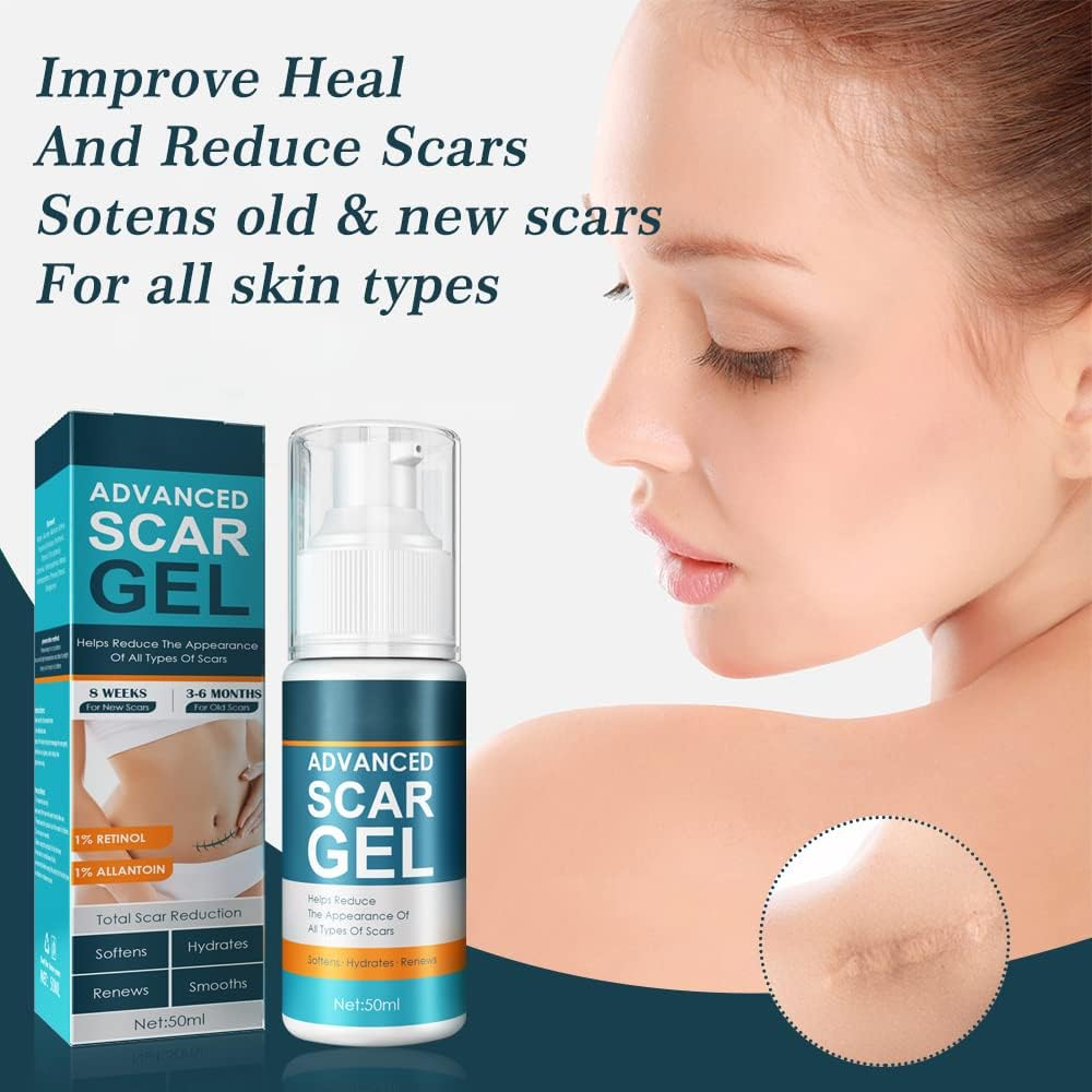 Advanced Scar Gel, Silicone Scar Gel, Treats Old and New Scars, Reduces ...
