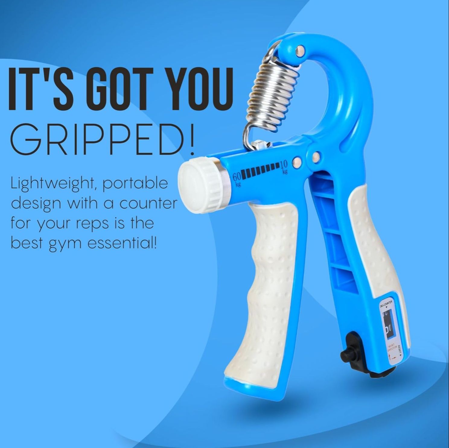 New 6-50Kg Adjustable Heavy Grips Hand Gripper Gym Power Fitness Hand ...