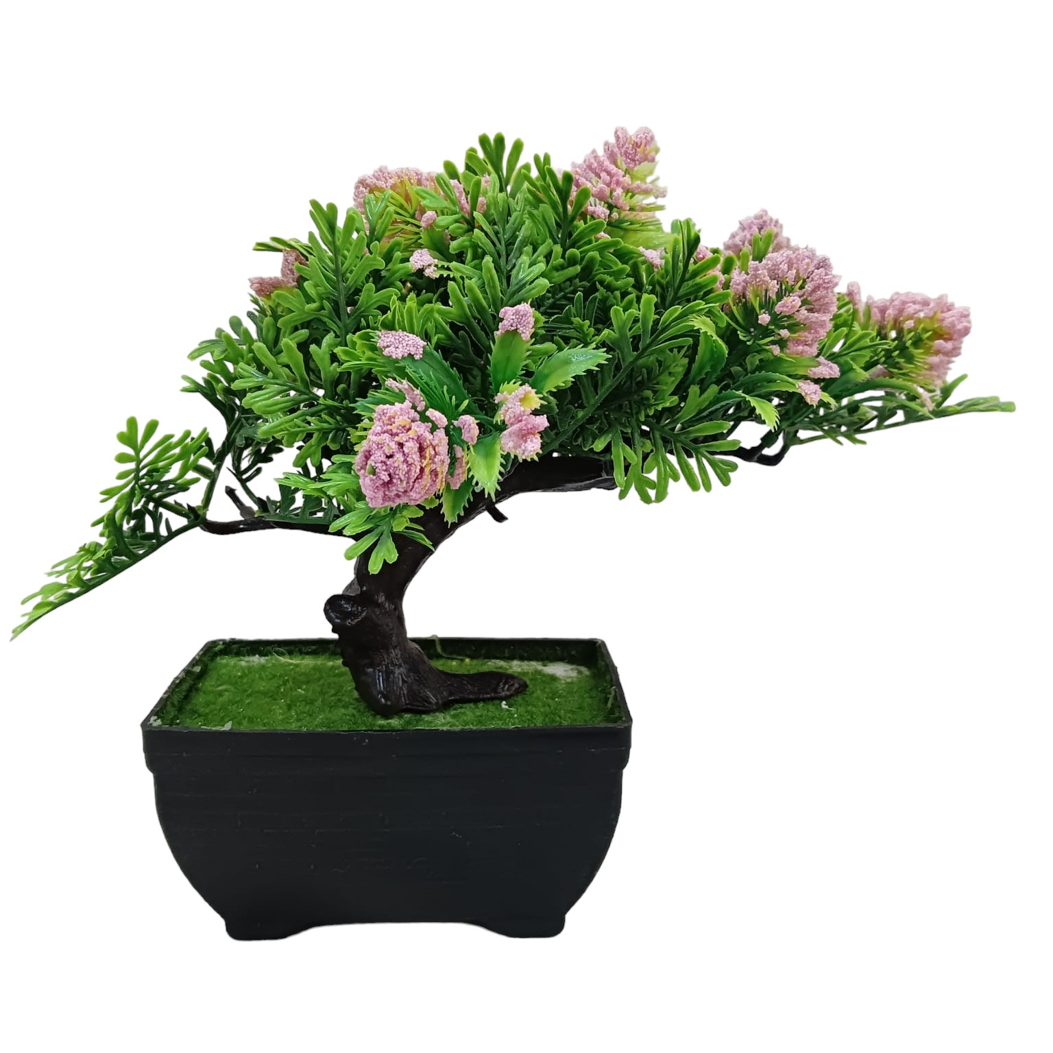 Table Decorations - Artificial Plant and Pink Flower in Plastic Vase ...