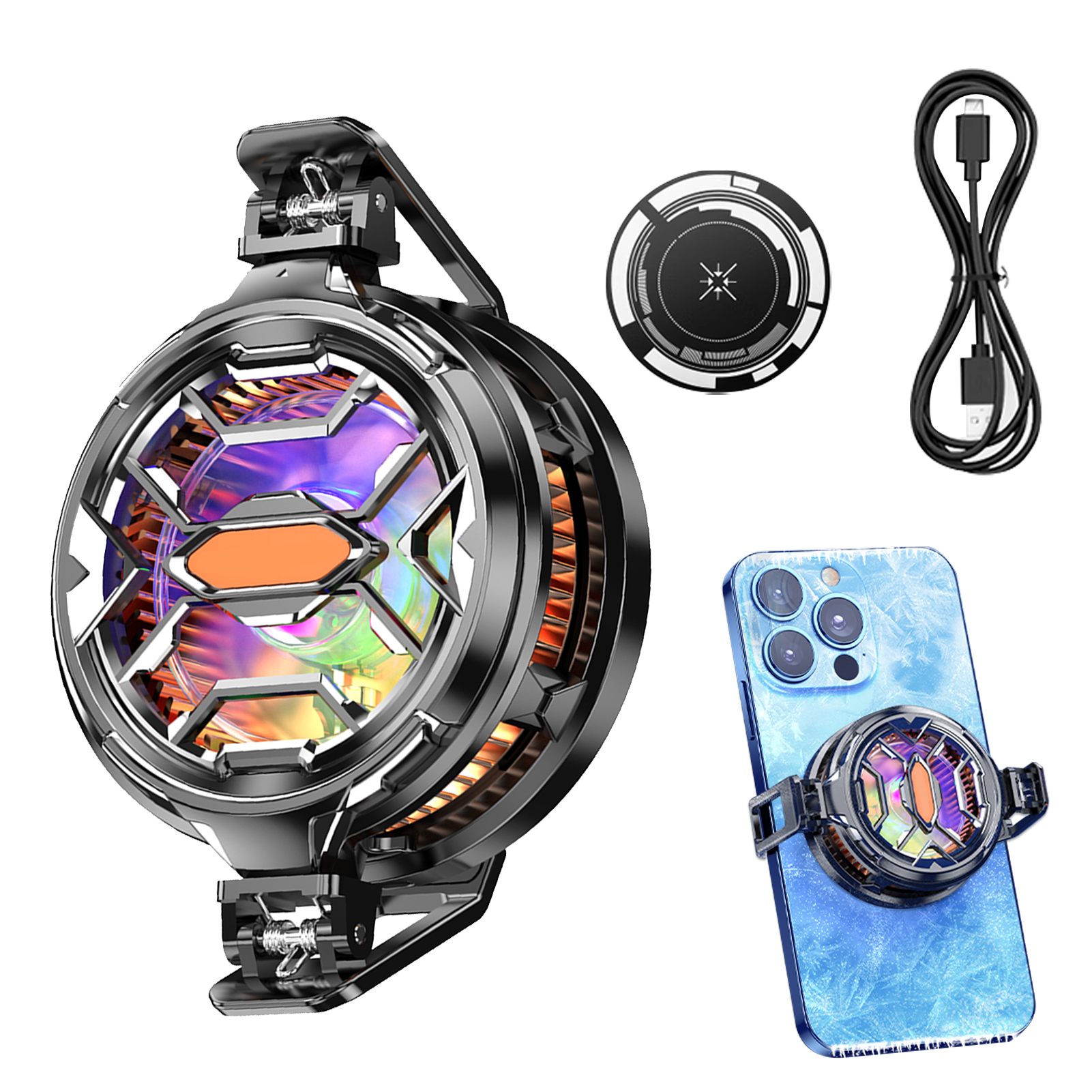 FS03 2 In 1 Phone Cooler With Clip, Cellphone Radiator Cooling Chip ...