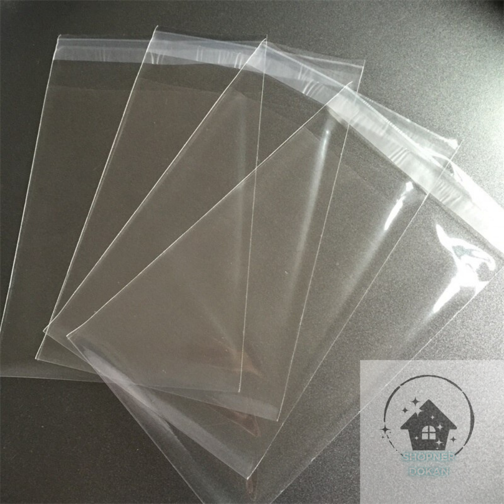 50 Pieces (12"x18") Transparent Crystal Cellophane Extra Adhesive Large ...