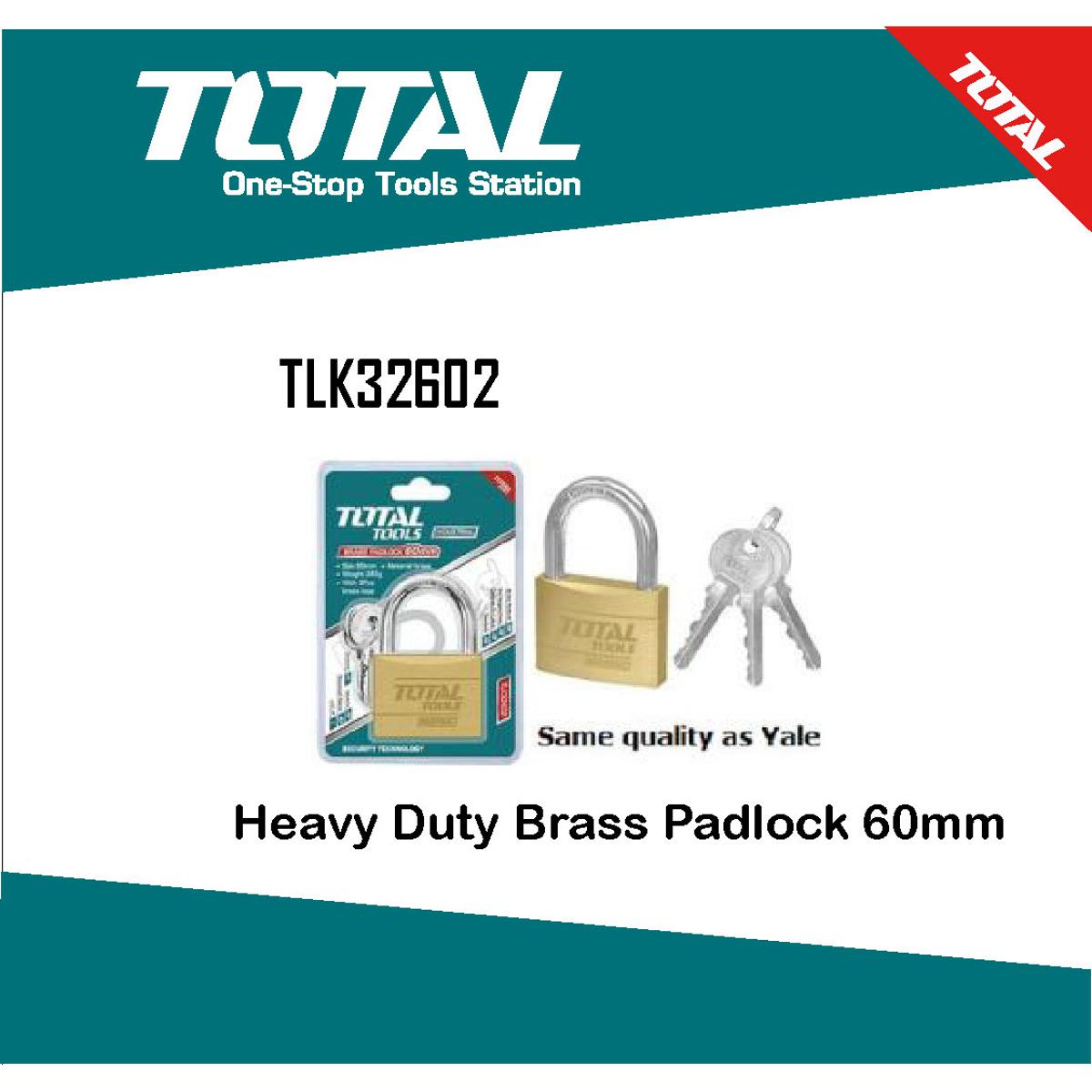 TOTAL Brass Padlock 60mm (Heavy Duty) | Daraz.com.bd