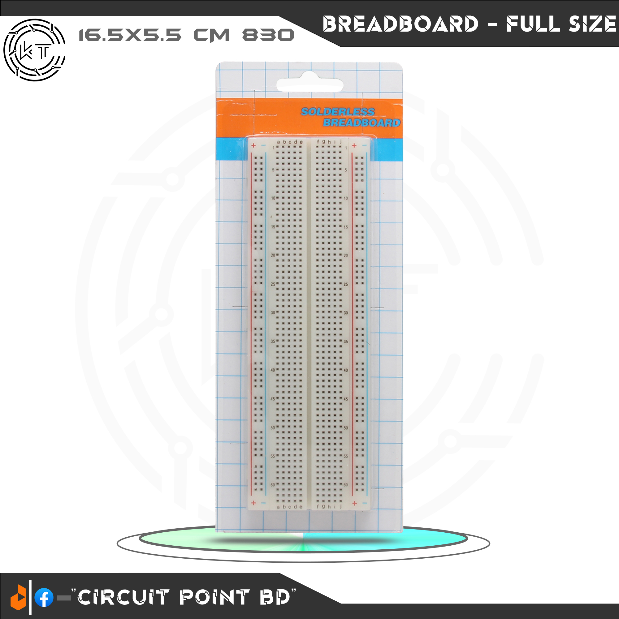 Universal Breadboard 16.5x5.5cm 830 Point/Holes MB102 Solderless Prototype Full size Breadboard ...