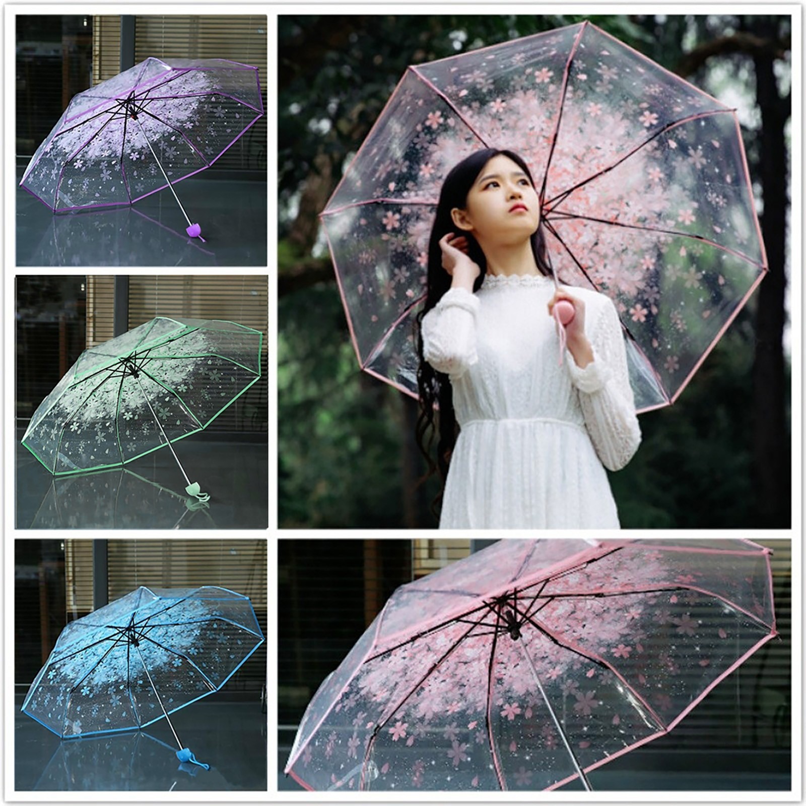 New Clear Transparent Umbrella - Stylish, Windproof, Dome Design with ...