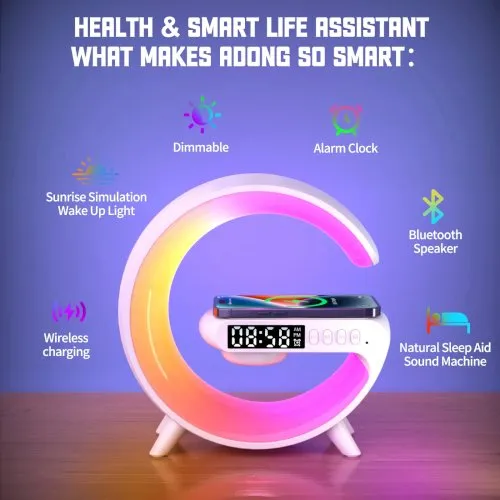 smart light sound machine g63 4-IN-1 Bluetooth Speaker Alarm Clock ...