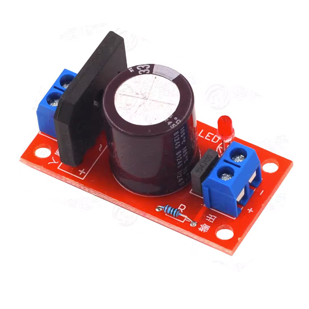 Rectifier Filter Board Rectifier 8A With Red LED Indicator AC Single to ...