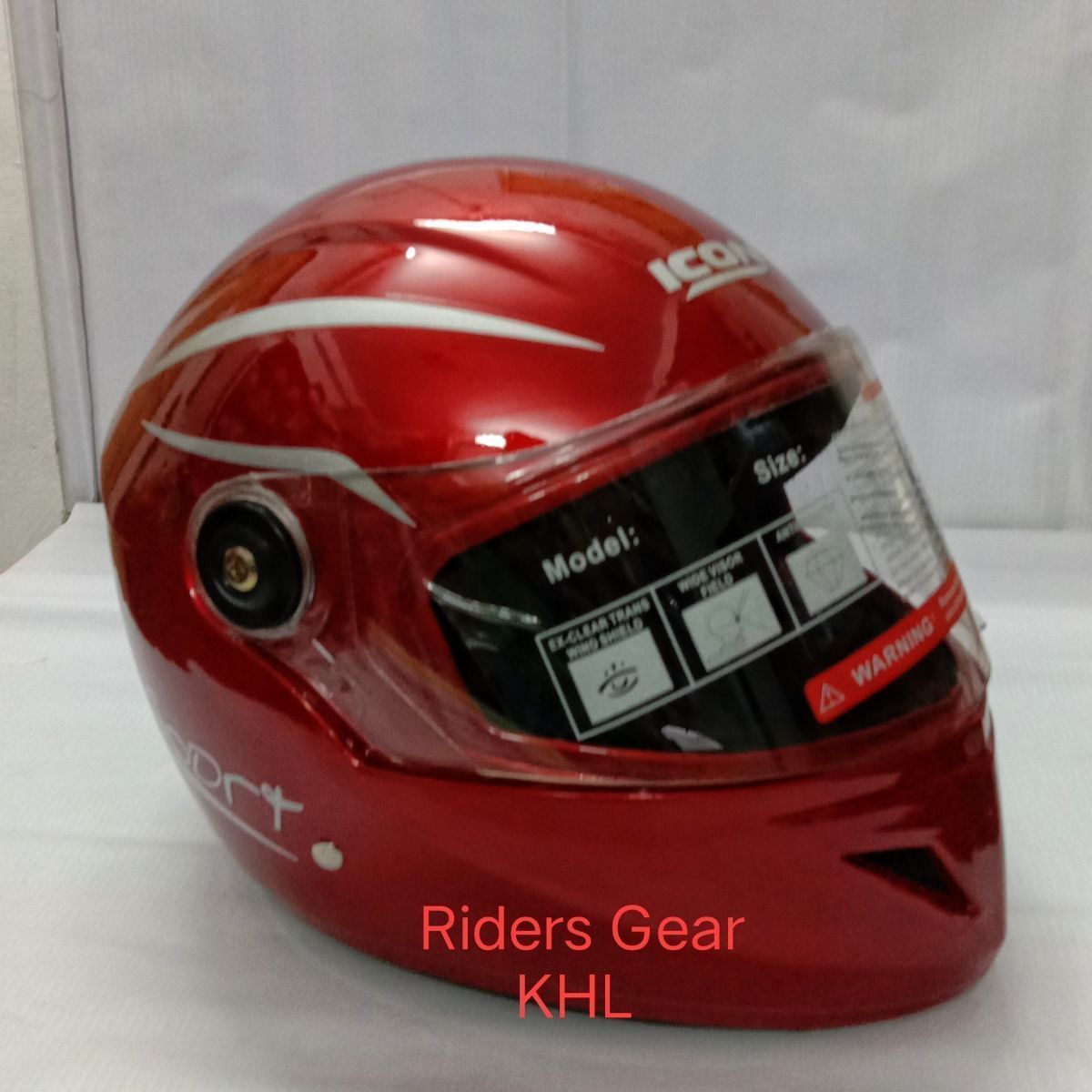 Male And Female Bike Riding Ibk Red Full Face Helmet - Bike Helmet ...