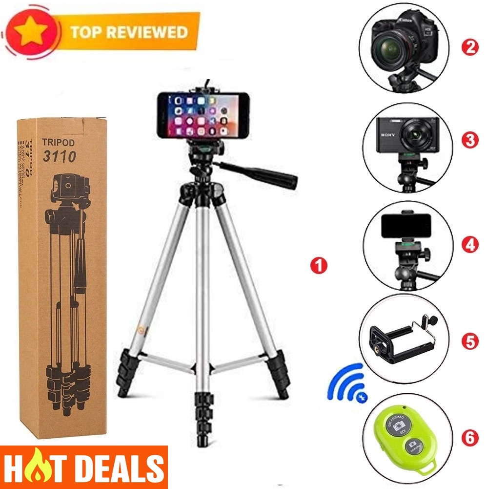 Multi Level Tripod For Camera & Phones - Silver | Daraz.com.bd