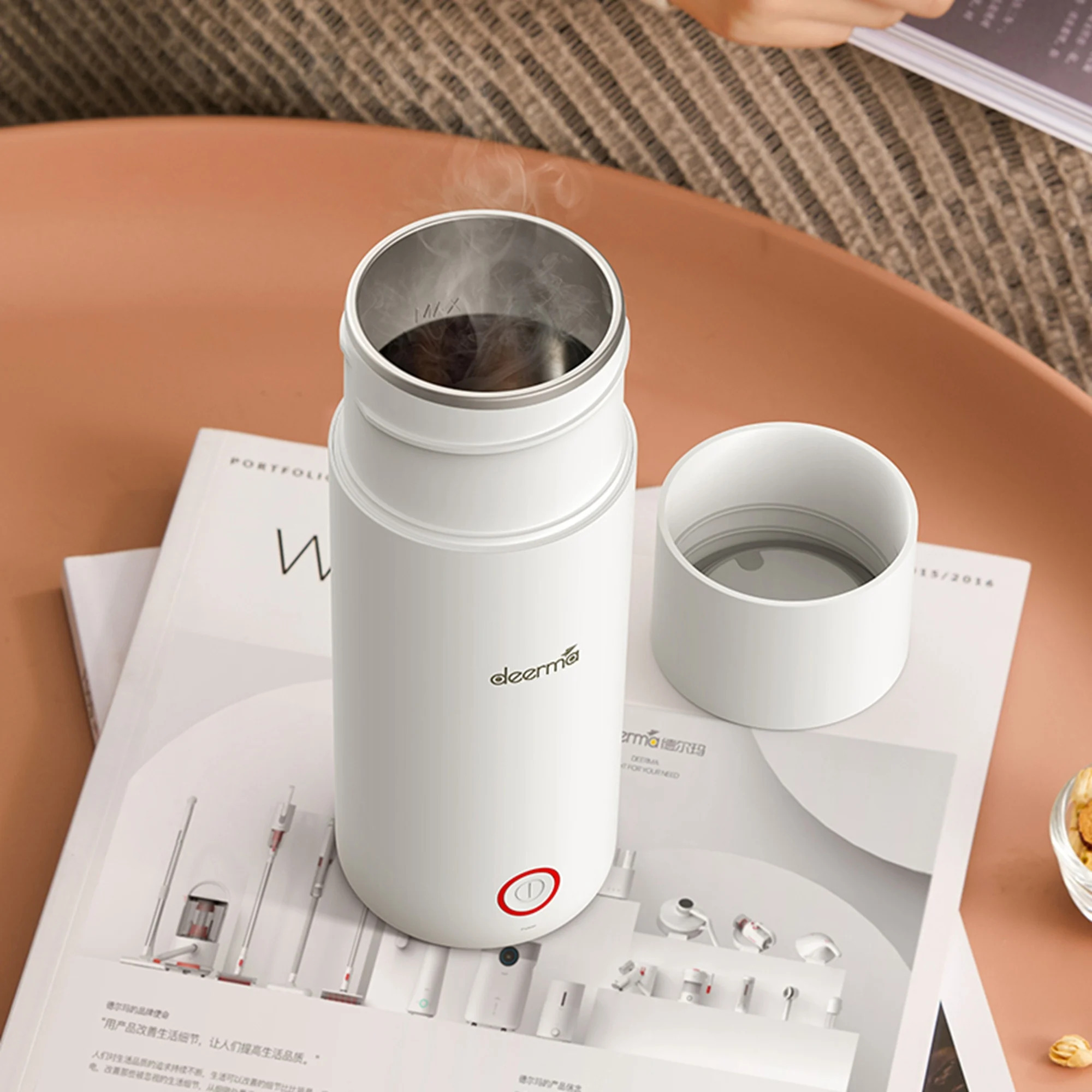 Xiaomi Deerma Electric Water Kettle Thermos 350 Ml Cup Smart Touch ...
