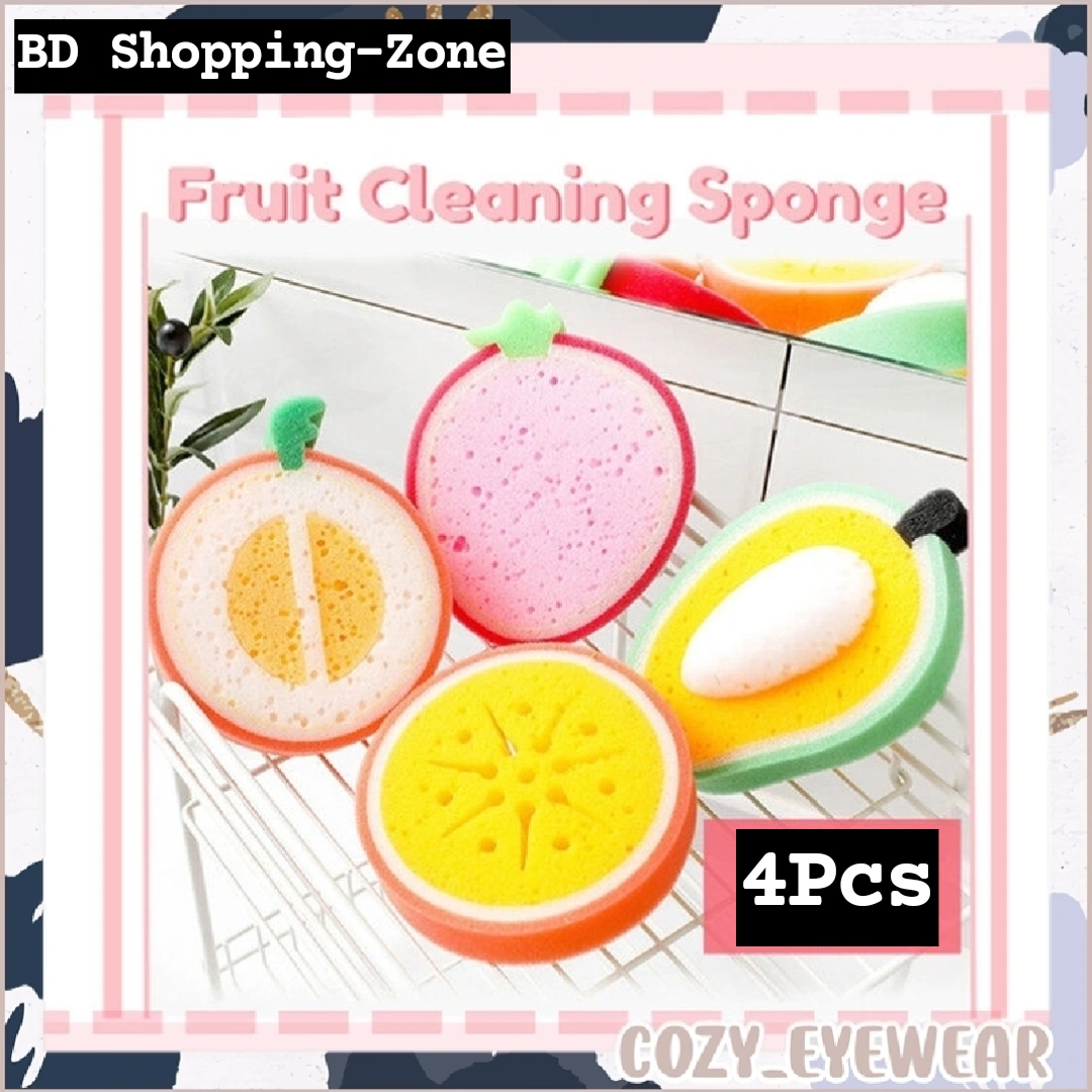 ute Fruits Shape Thickened Sponge Kitchen Bathroom Bath Dish Wash ...