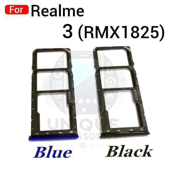 Realme 3 RMX1825 Sim Tray Micro SD Card Slot with Sim Ejector Pin ...