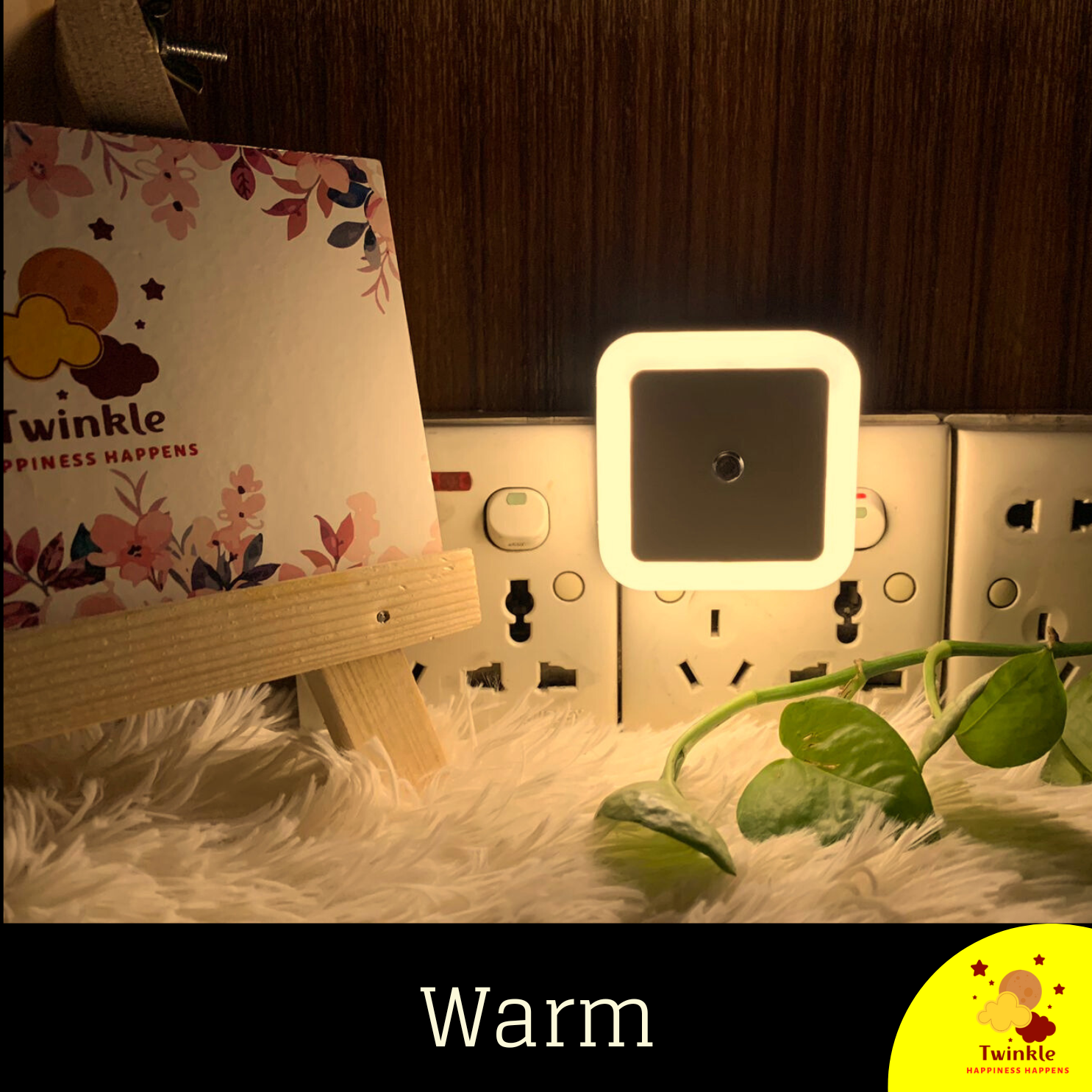 Twinkle Square Auto On/Off Sensor LED Night Light Bedroom Night light ...