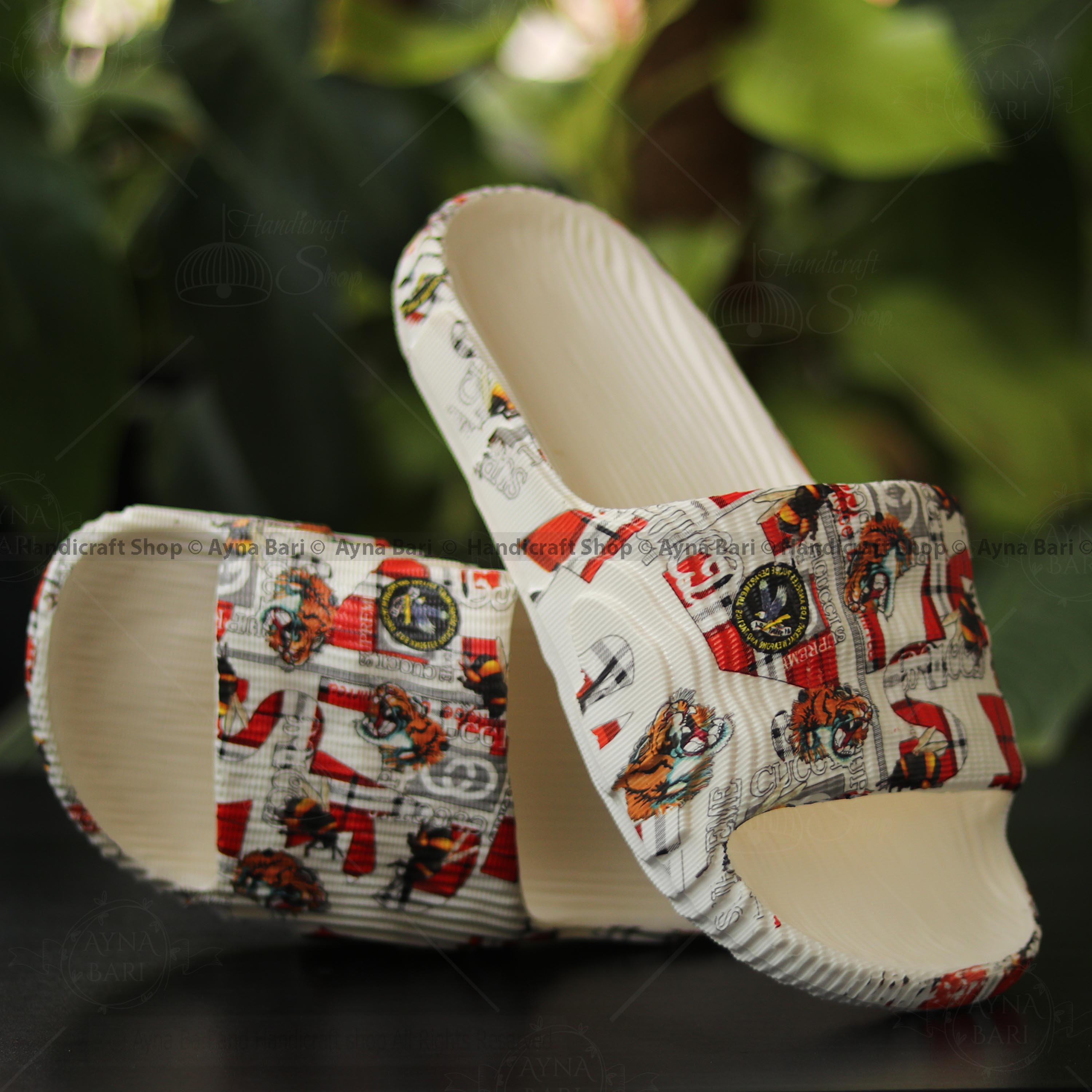 Slides for Men's | Screen Print | Classic MS-142 | Light Weight Slipper ...