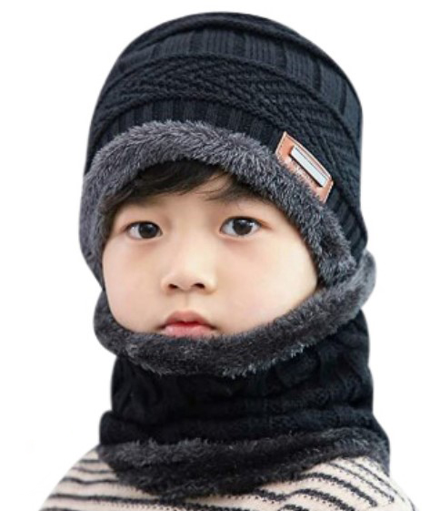 EMPOISON Kids Warm Winter Beanie Hat & Scarf Set for Boys Girls ...