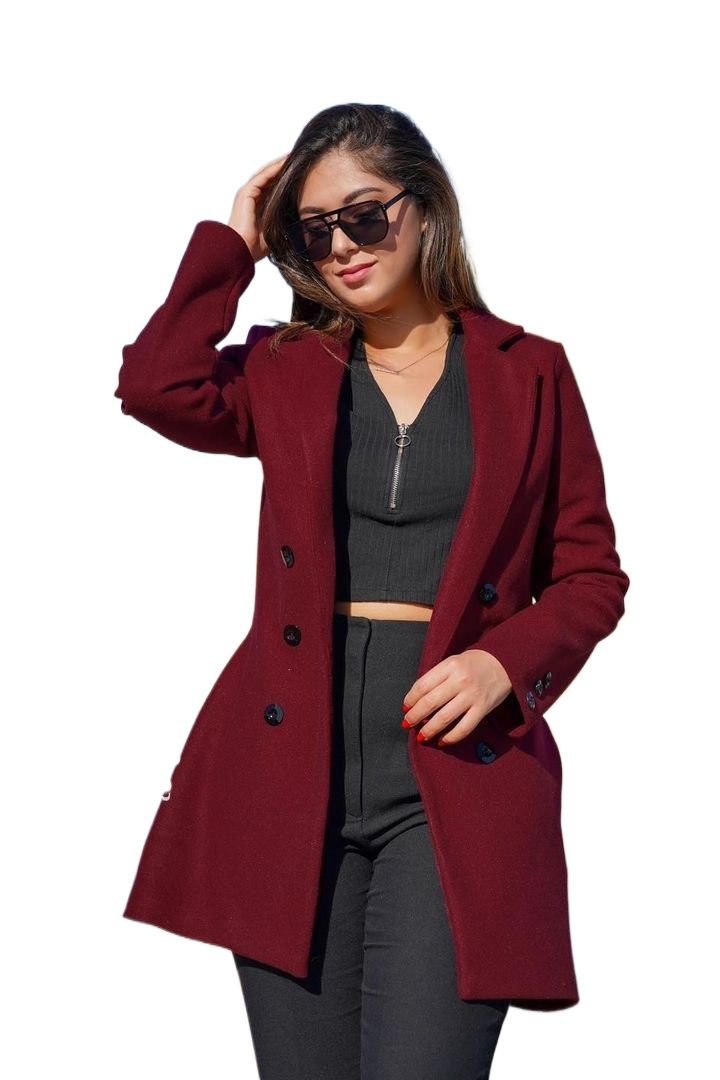 Women Jacket Stylish Fall Winter Women's Overcoat Trendy Solid Color ...