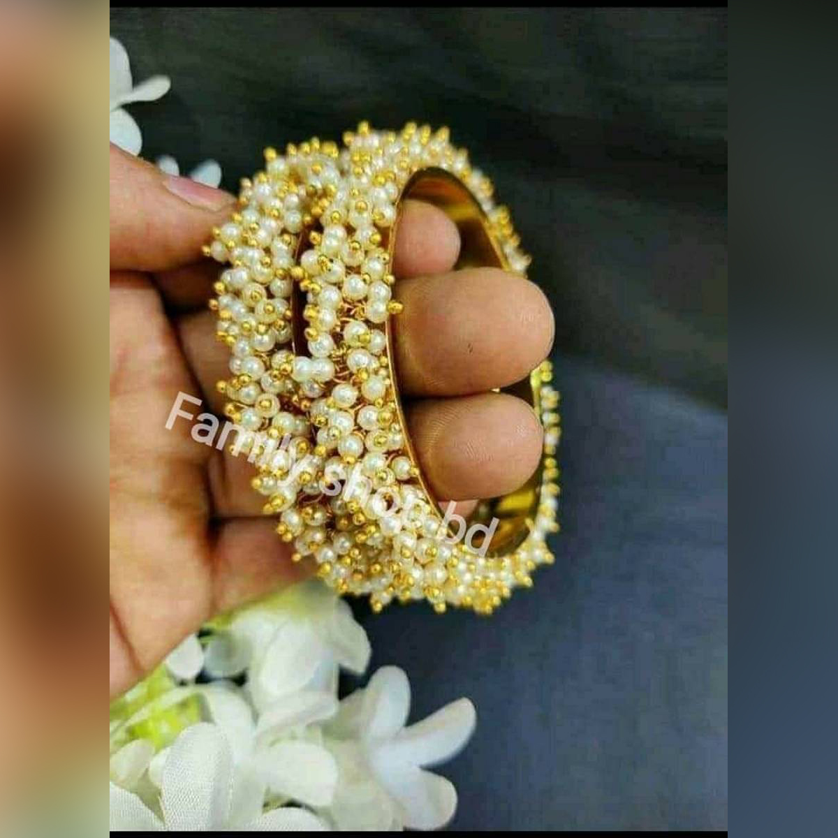 Gold Plated Gajra Setting Ladies Churi | Daraz.com.bd