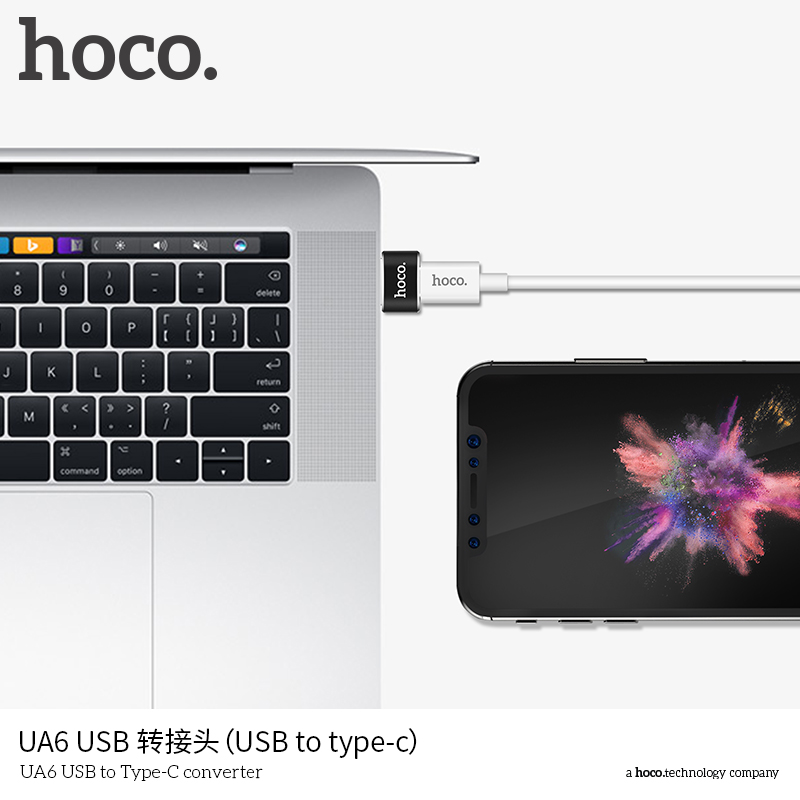 Hoco UA6 USB-A to Type-C to Usb Converter Support Charging Data ...