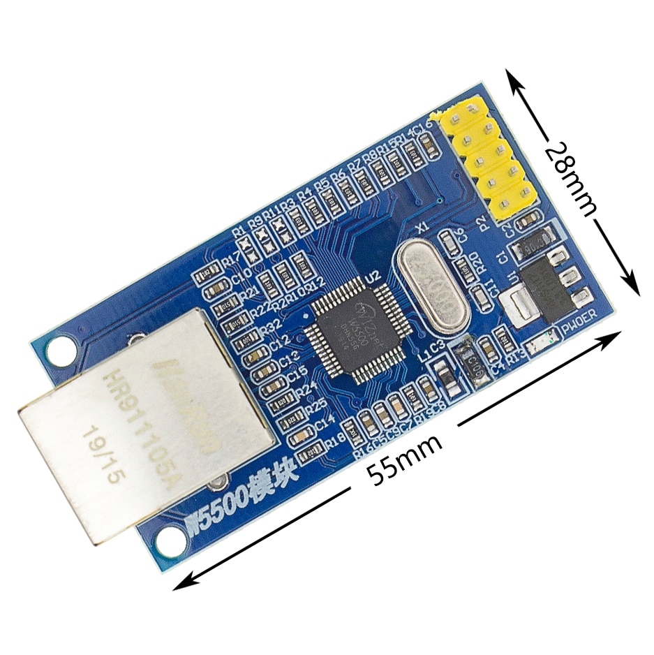 1 Piece W5500 Ethernet Network Module Hardware Tcp Ip 51 Stm32 Microcontroller Program Over