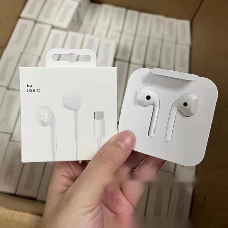 For Apple original headphones iphone7-15pro in-ear line control headphones lightning cracked ...