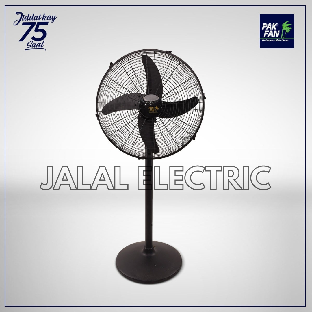 PAK Pedestal Fan 24 Inch Industrial Black | Daraz.com.bd