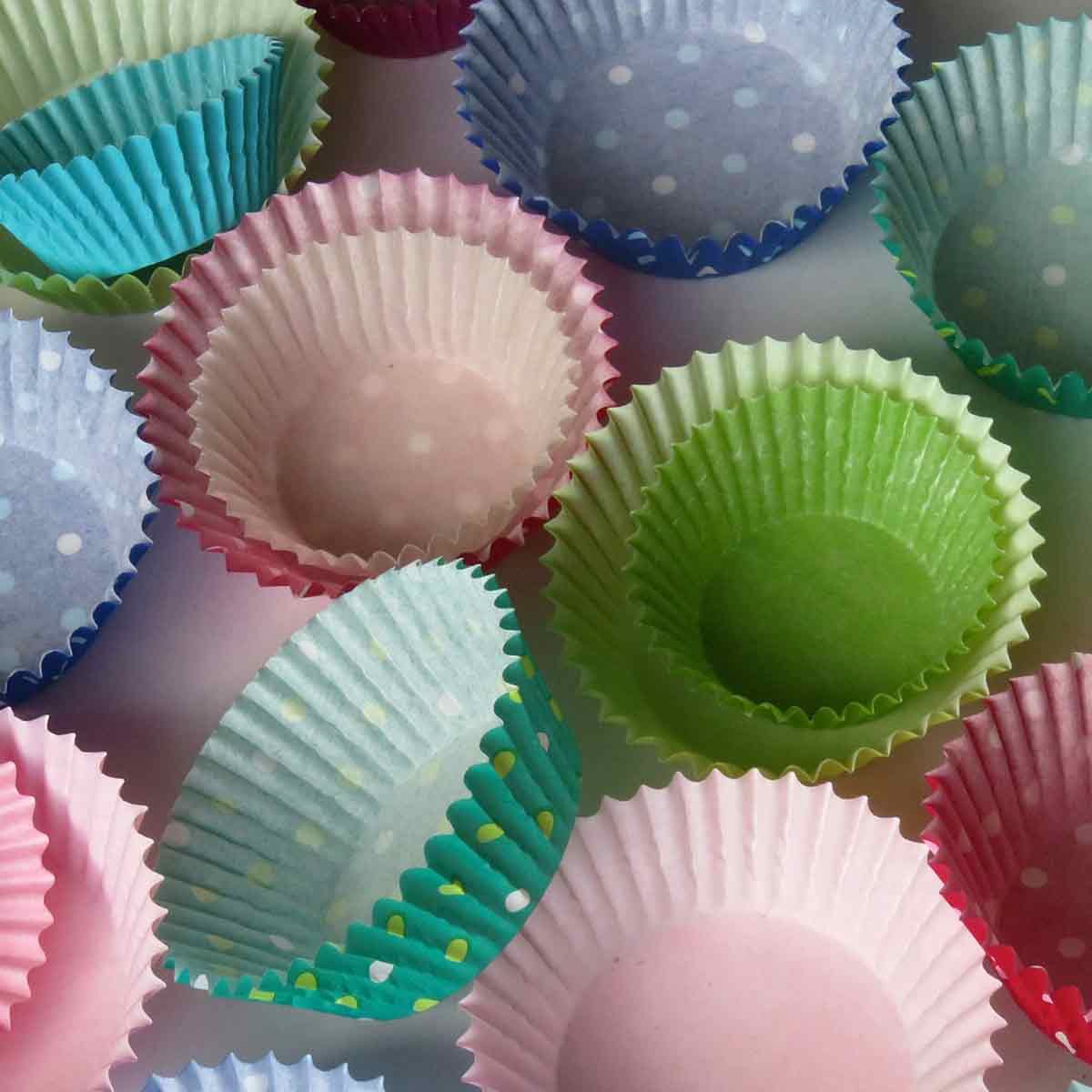 Multicolor Cupcake Liner (Large Size) 50 pcs, 100 pcs, Cupcake liner ...