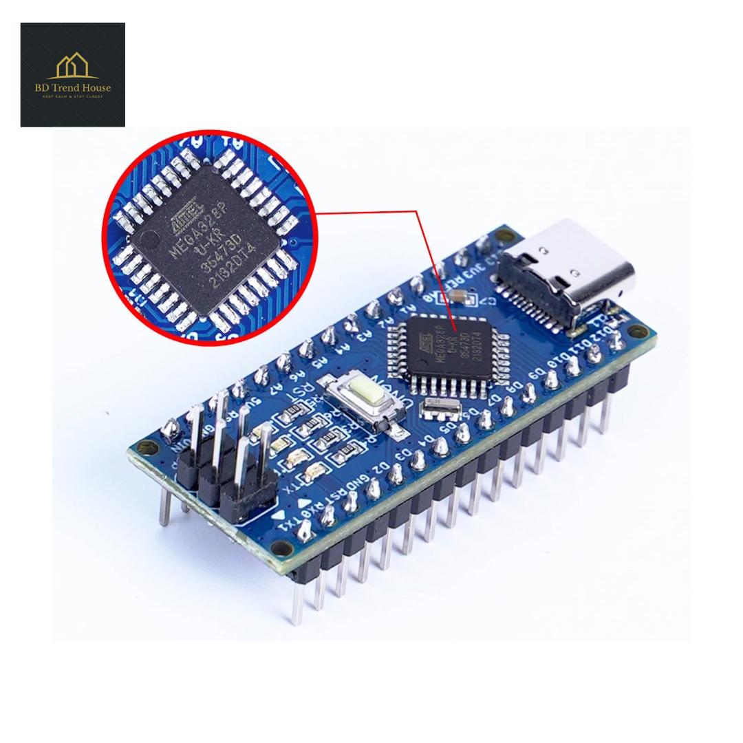 Arduino Nano 3.0 ATmega328P Type-C USB CH340 Controller Board Compatible to Arduino Nano CH340 ...
