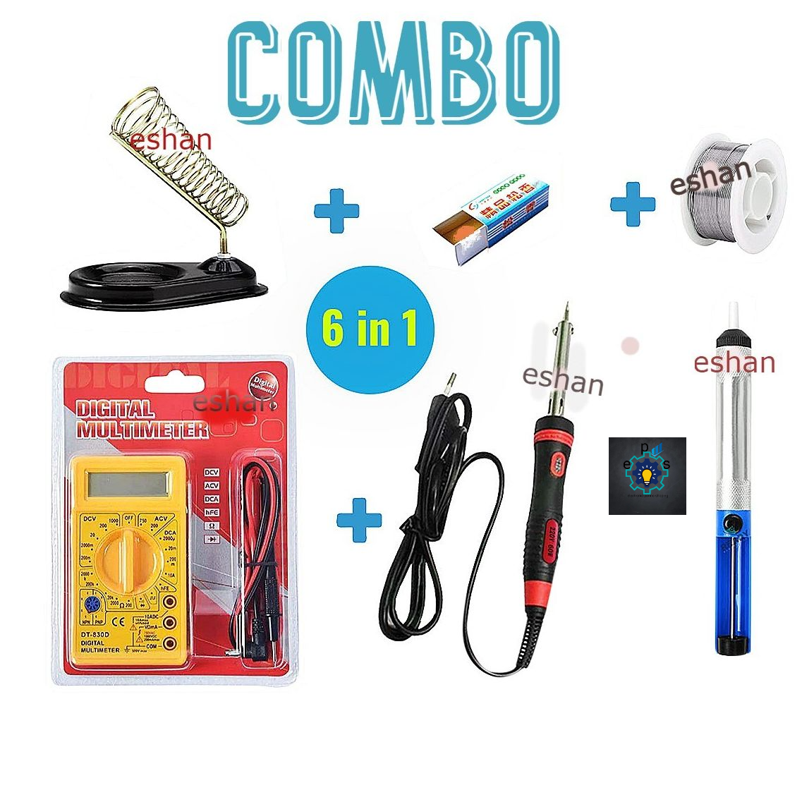 Students Essential Soldering Kits- 60W Soldering iron Combo with ...