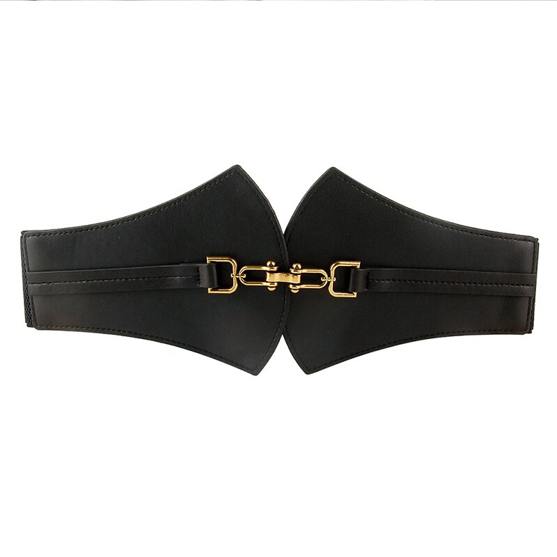 New Fashion Elastic Belts for Women PU Leather Metal Buckle Waist Belt ...