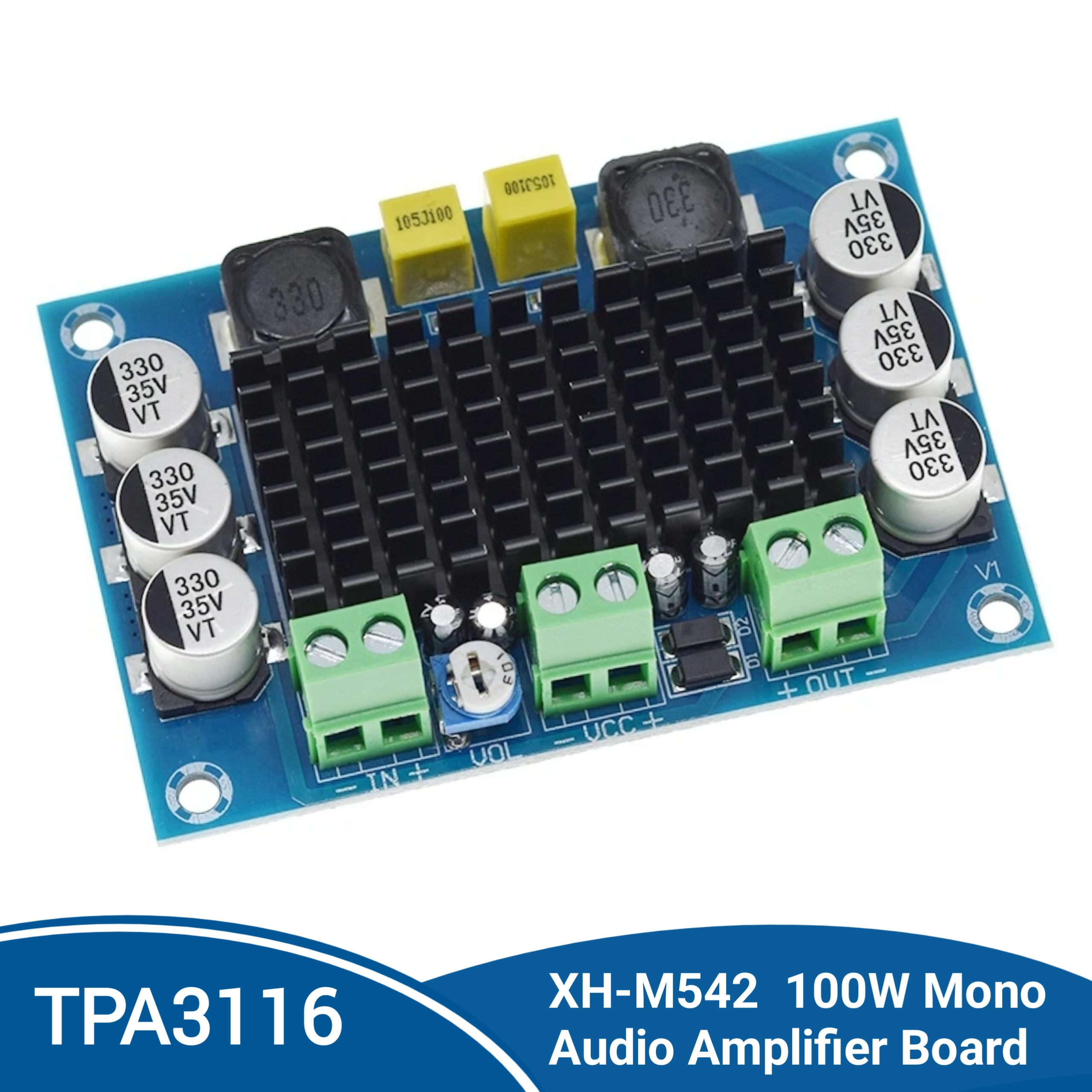 TPA3116 XH-M542 TPA3116DA DC 12V 24V 100W Mono Channel Digital Power ...