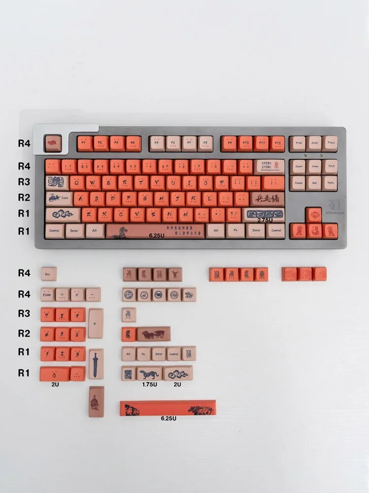 Terracotta Warriors and Horses Orange Keycaps for Mechanical Keyboard ...