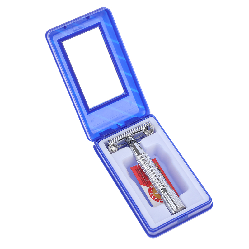 Men's Traditional Classic Double Edge Chrome Shaving Safety Razor + 1 ...