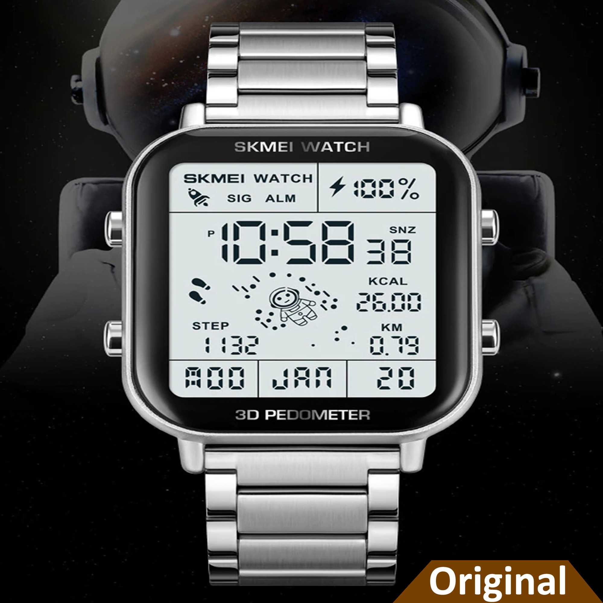 SKMEI 1888 Latest Model 3D Pedometer Digital Watch for Men | Daraz.com.bd