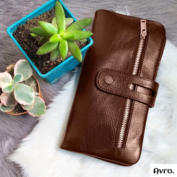 Avro Premium Long Purses Genuine Soft Cow Leather Money Bag For Men ...