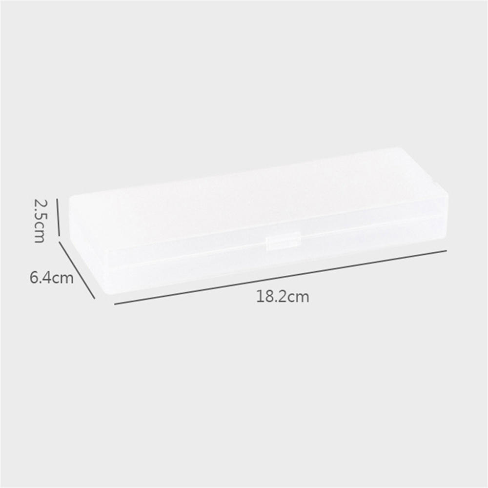 White Pencil Box Lightweight Frosted Office Supplies Stationery Case ...