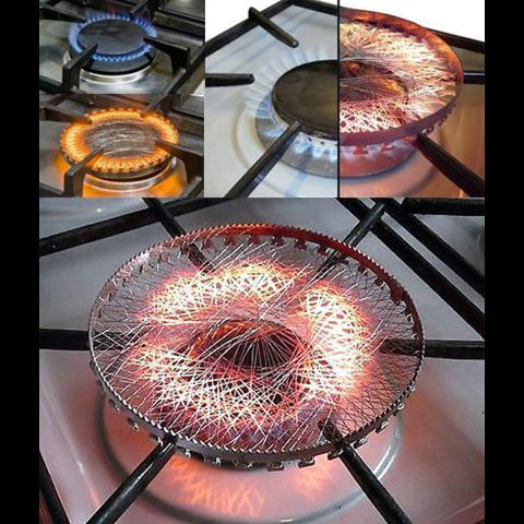 Gas Saving Net 1pcs, Stainless Steel Gas Energy Saver Net