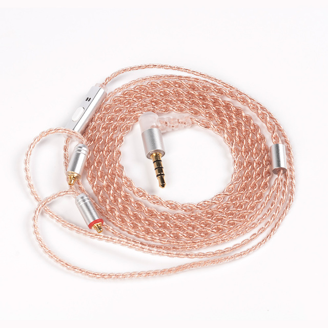 Keephifi Kbear 4 Core Copper Cable With Mic 2pin/qdc/tfz/mmcx 3.5mm ...