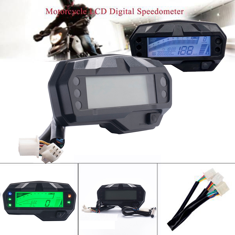 Universal Motorcycle Lcd Digital Meter Speedometer Odometer | Daraz.com.bd