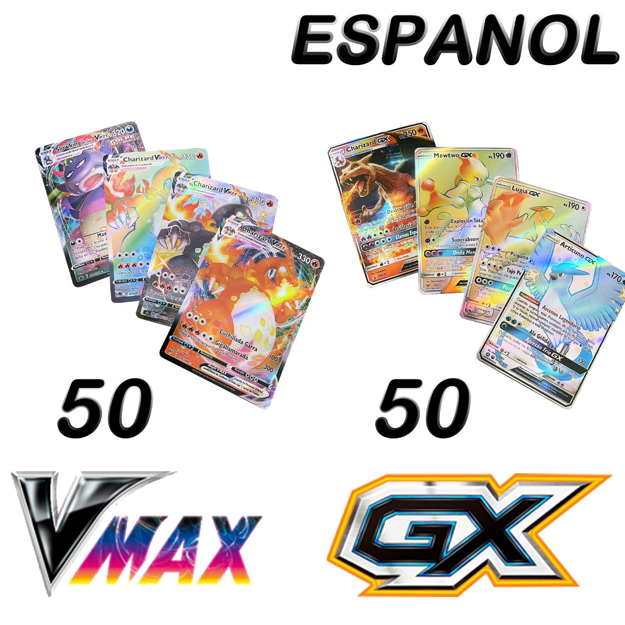 【3C VictoryEagle】Spanish Pokemon Cards Charizard Pikachu Vmax GX MEGA ...