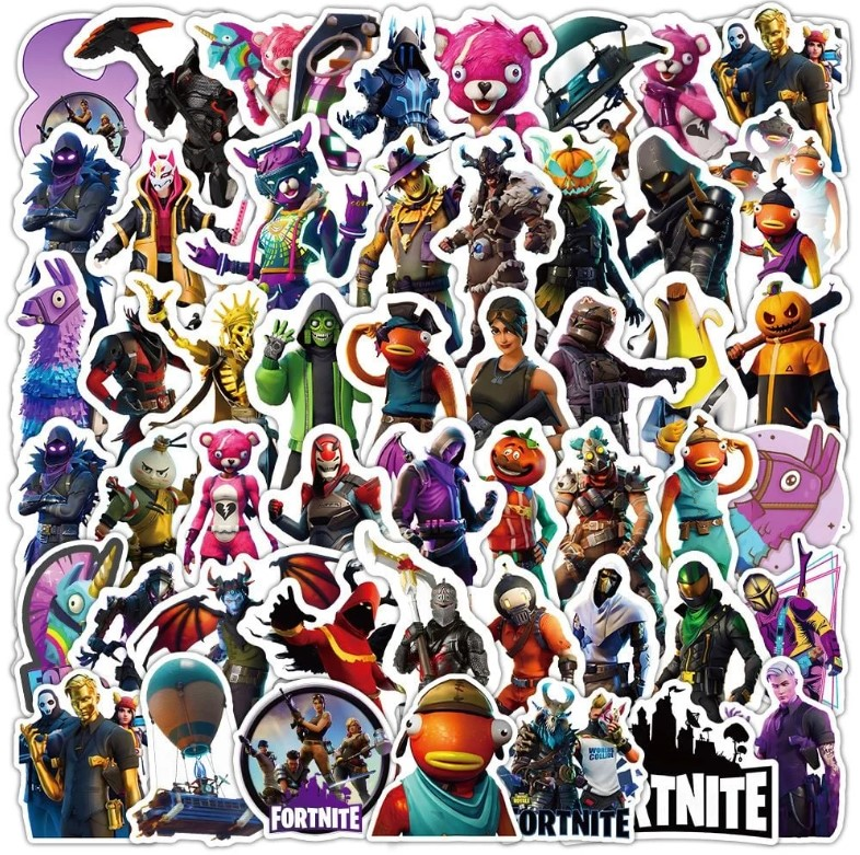 50Pcs/Set Anime Pc Games Fortnite Pvc Waterproof Stickers For Wall ...
