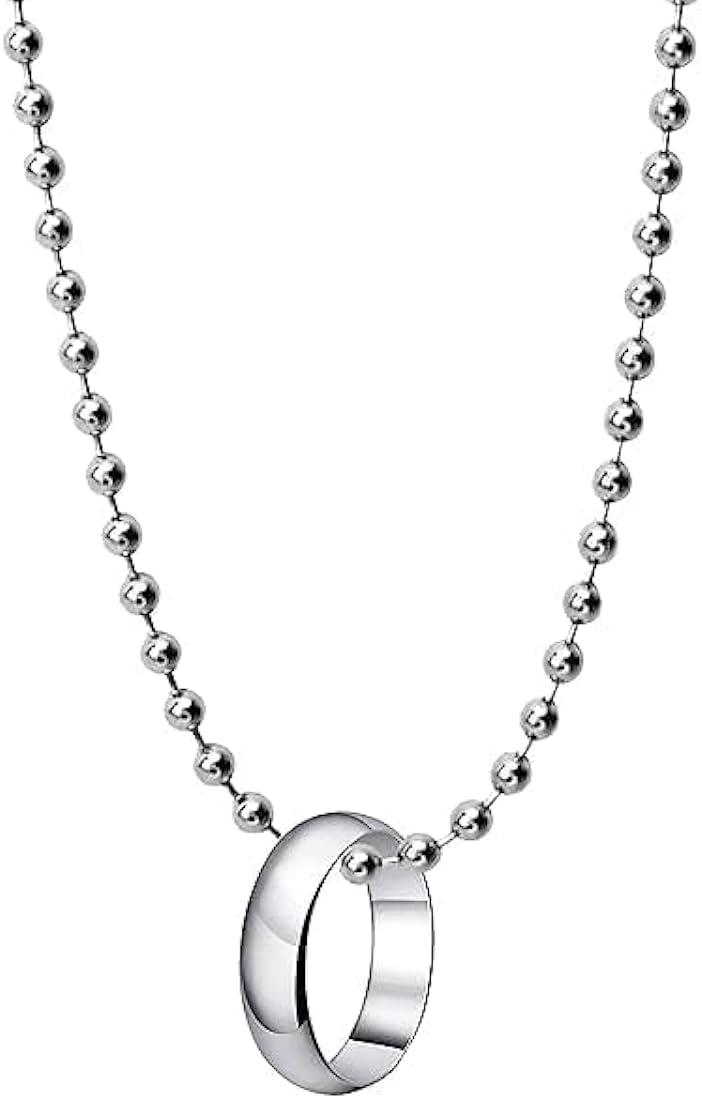 Neck Chains Men Stainless Steel-Finger Ring With Necklace | Daraz.com.bd