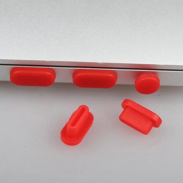 1set Silicone Protection Data Port Anti Dustproof Plugs For MacBook Air ...