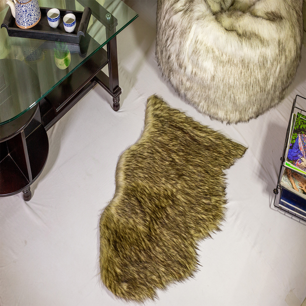 Bean Bag BD-Korean Premium Faux Fur Rug_Blackish Lion Colour_60*90cm ...