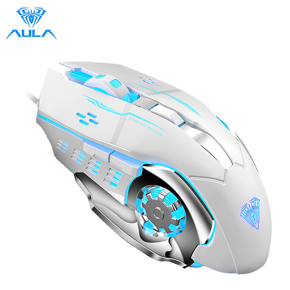 HXSJ Aula S20 Usb Wired Gaming Mouse Programmable 2400Dpi Optical Ergonomic Mouse With 4-Color ...