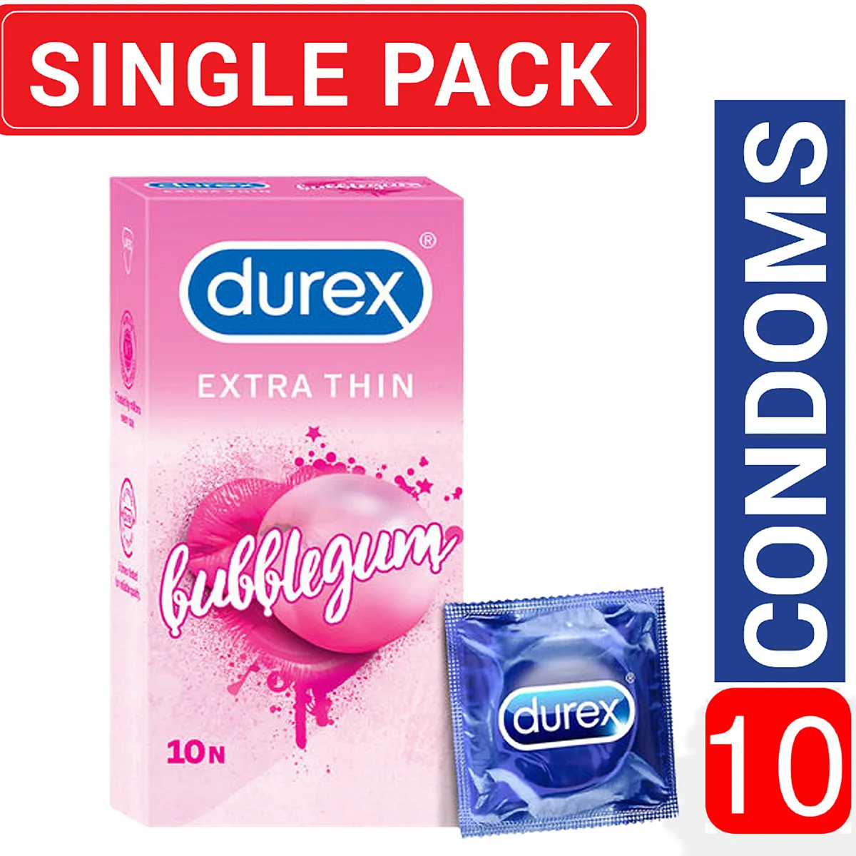Durex Extra Time Condom 10pcs Box | Made In India | Extra Dots, Thin, Ribbed, Air, Mutual Climax ...