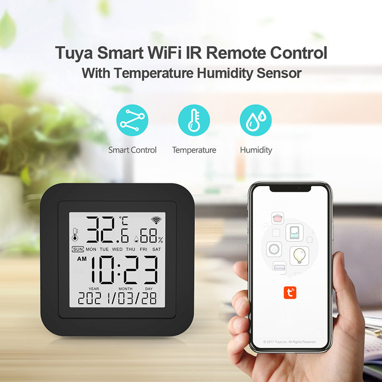 Tuya Smart WiFi Universal IR Remote Control with Temperature Humidity ...