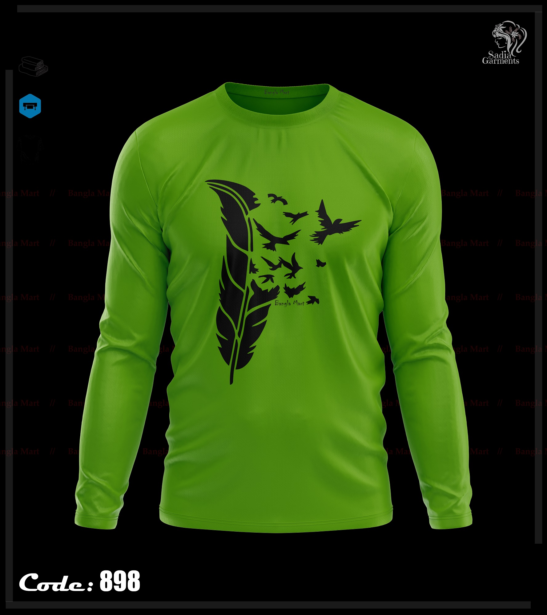 Elegant Design Long Sleeve T-Shirt Men Women O Neck Digital Print Tops ...