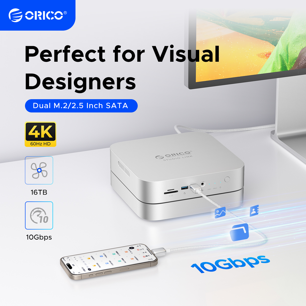 Orico Master of Mac Expansion Mac mini Storage Expansion Solution 10-in ...