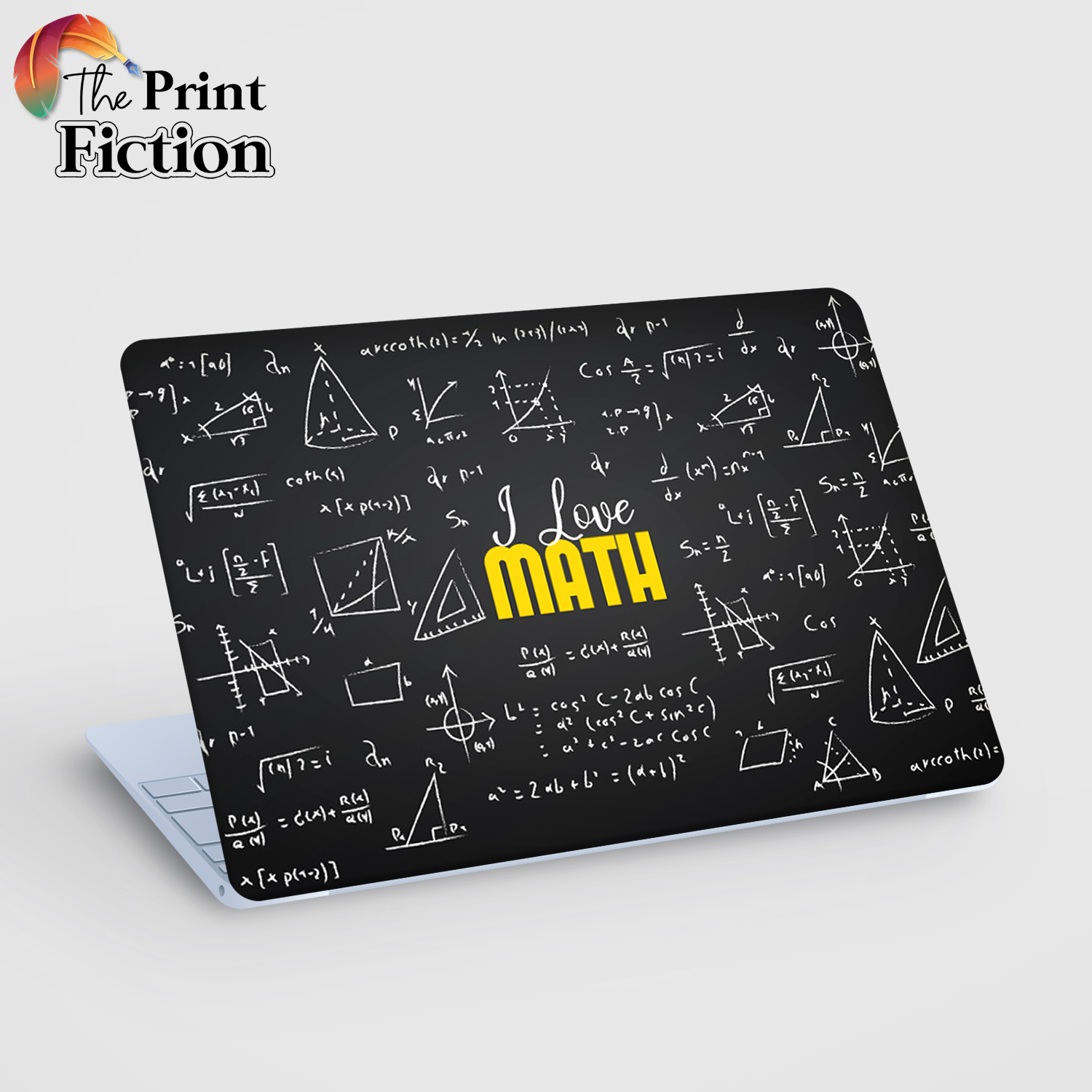 I Love Math" Prominently Laptop Sticker