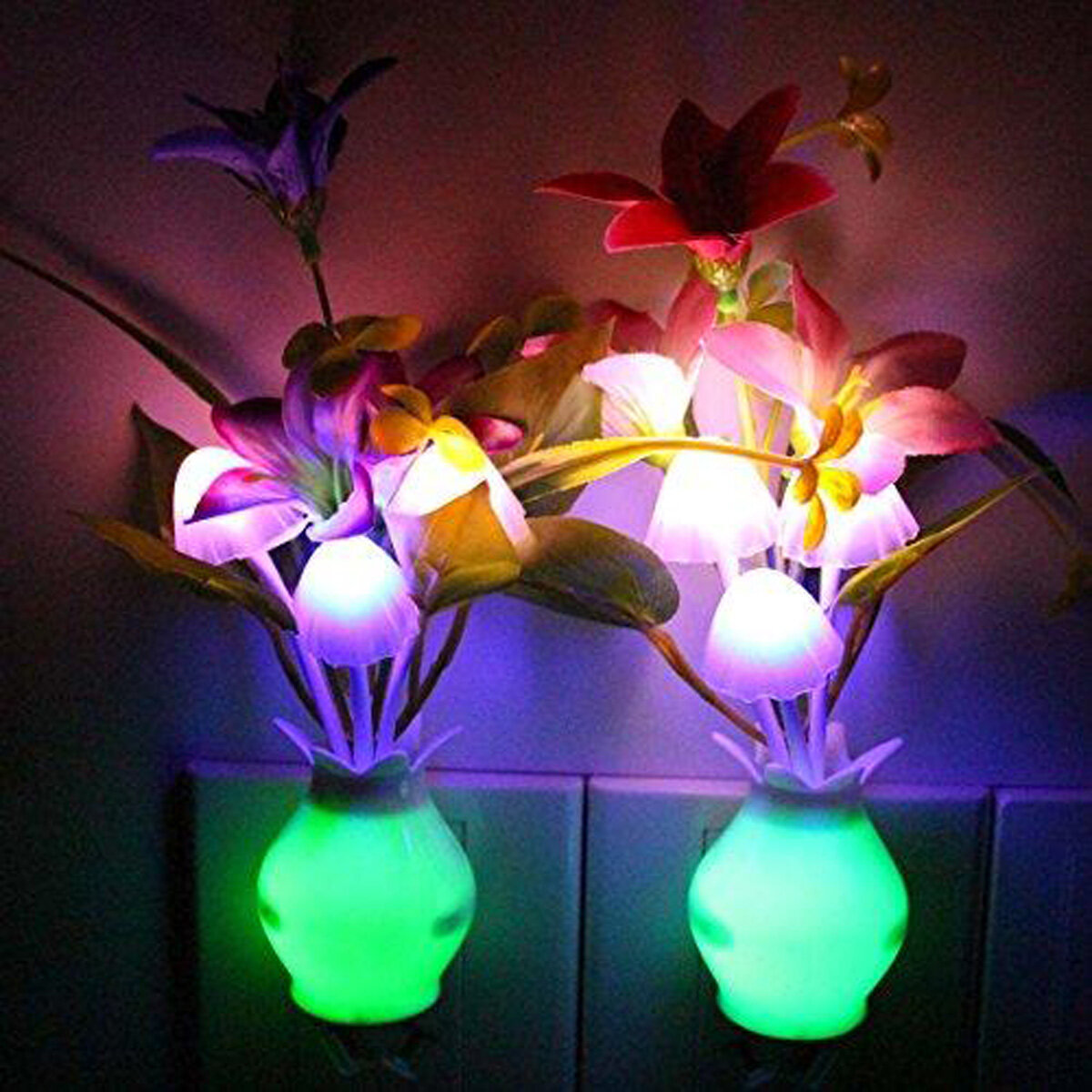Automatic LED Sensor Mushroom Lamp both side light Multi-Color - Table ...